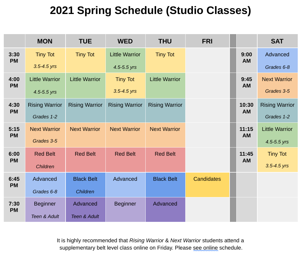 Online Classes - Kwon's Wellness